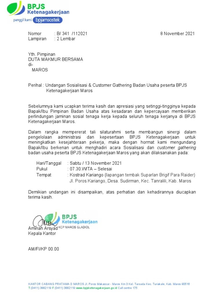 Undangan Customer Gathering Word | PDF