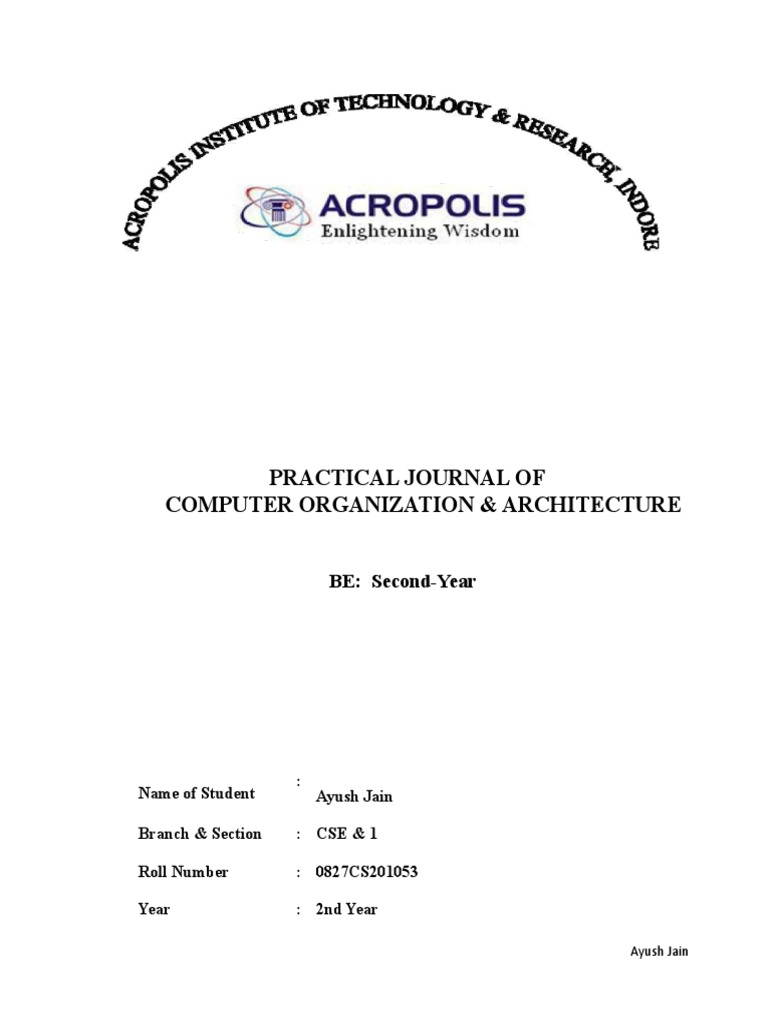 Lab Journal COA | PDF | Computer Data Storage | Computer Engineering