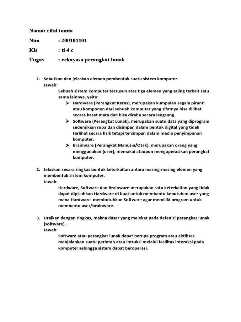 Tugas 1 RPL | PDF Tugas 1 RPL | PDF