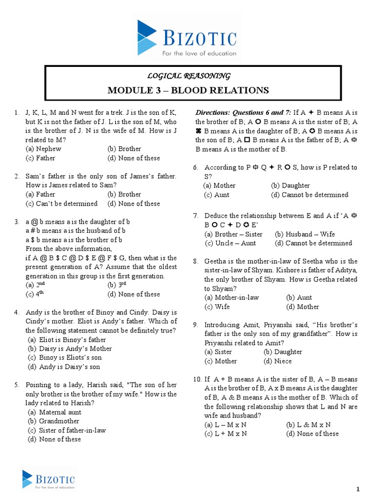 Understanding Family Relationships Through Logical Reasoning | PDF ...