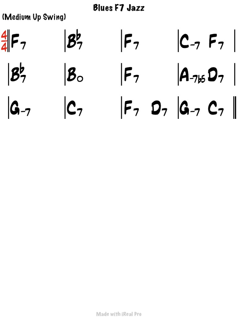 Blues F7 Jazz | PDF