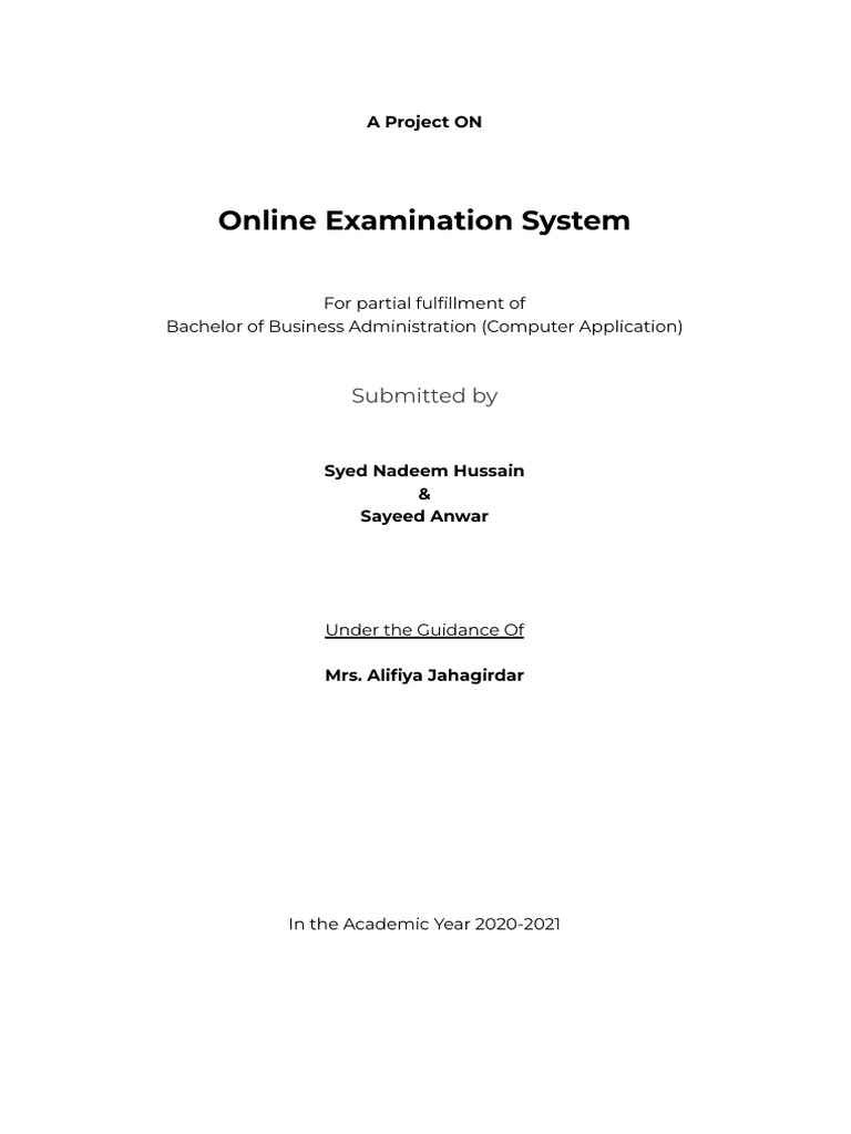 Online Examination System Overview | PDF | Test (Assessment) | Php