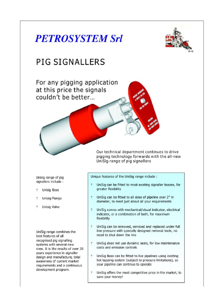 Pig Signaller Page 1 Catalogue | PDF