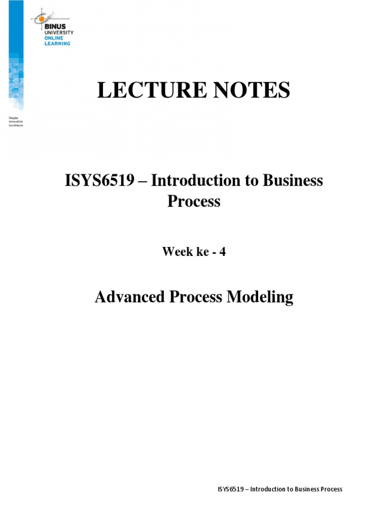 LN 4 Advance Process Modeling | PDF