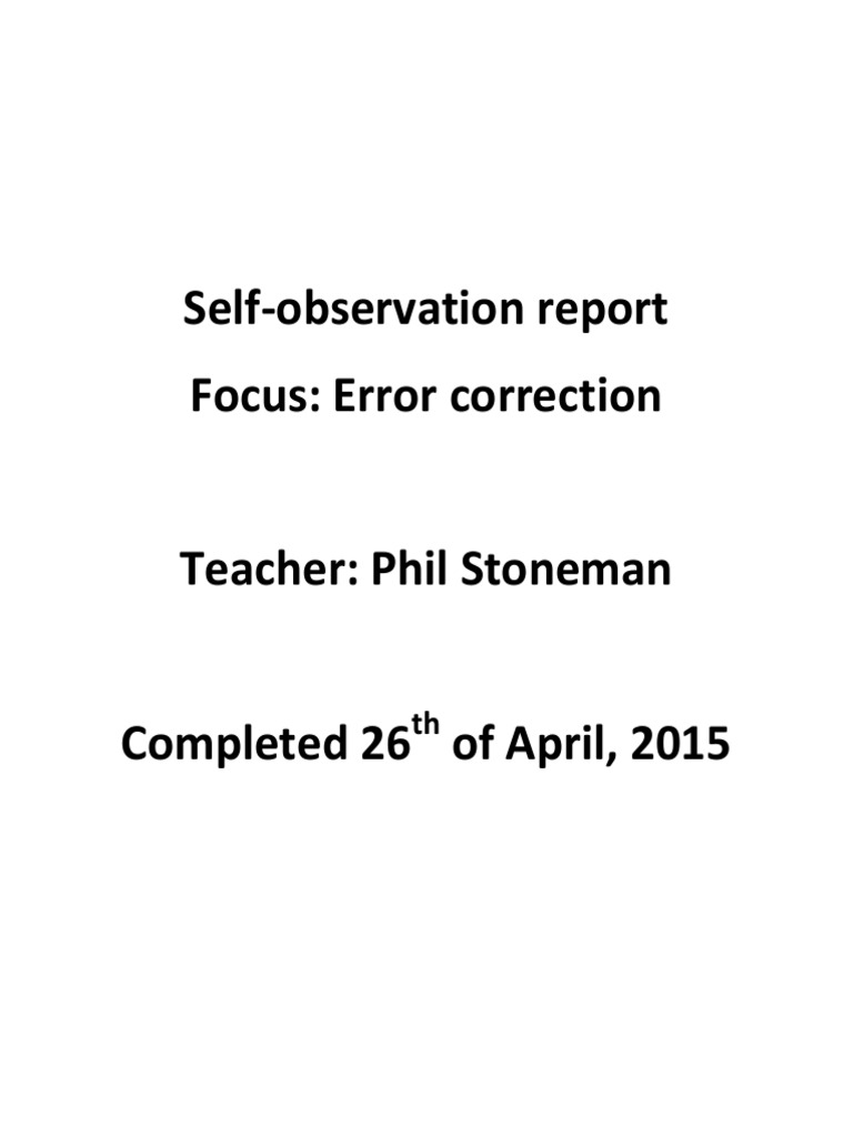 Observation Report | PDF | Learning | Teachers