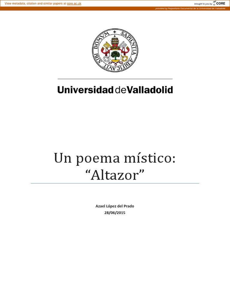 Análisis místico de "Altazor" de Huidobro | PDF | Vanguardia | Misticismo