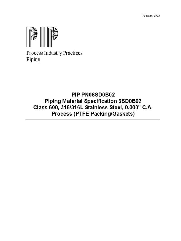 Process Industry Practices Piping | PDF | Pipe (Fluid Conveyance) | Valve
