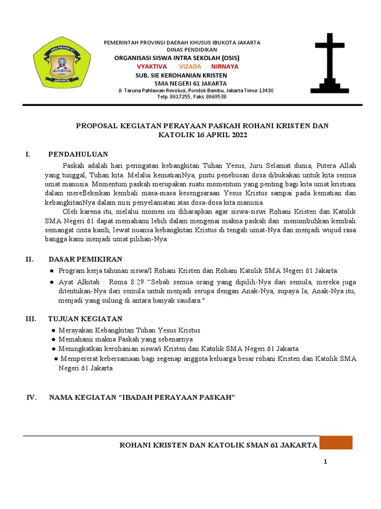 PROPOSAL KEGIATAN PASKAH - ABC - Draft 3 | PDF