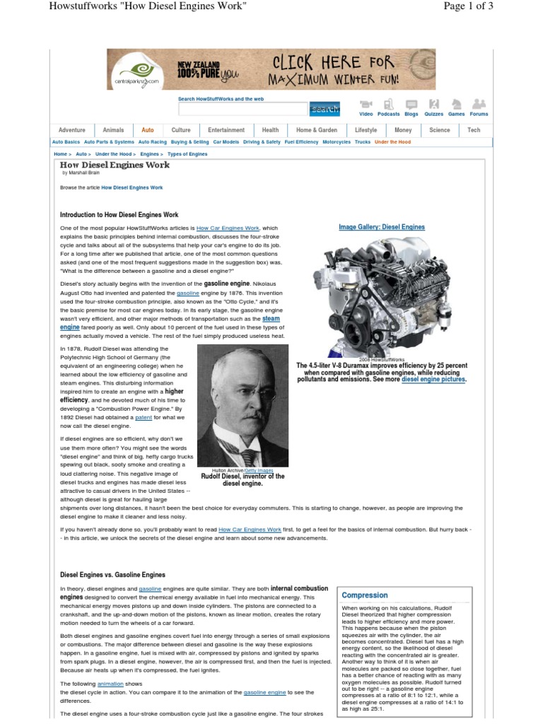 How Diesel Engines Work | PDF | Internal Combustion Engine | Diesel Engine