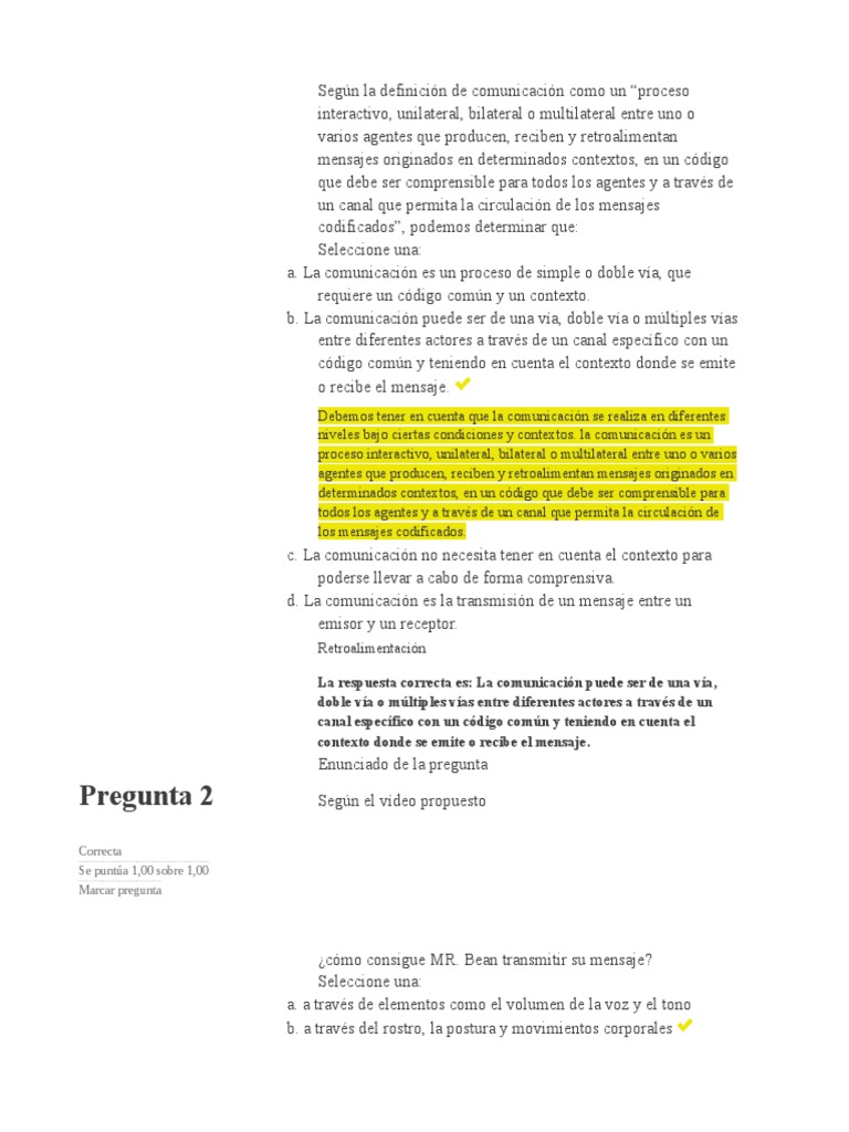 Examen Unidad 1 Comunicacion Oral | PDF | Comunicación | Escritura