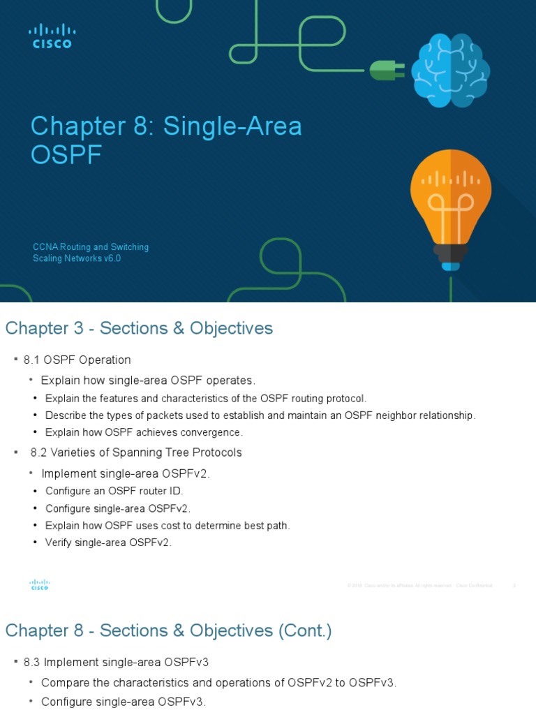 Chapter 8: Single-Area Ospf: CCNA Routing and Switching Scaling Networks v6.0 | PDF | I Pv6 ...