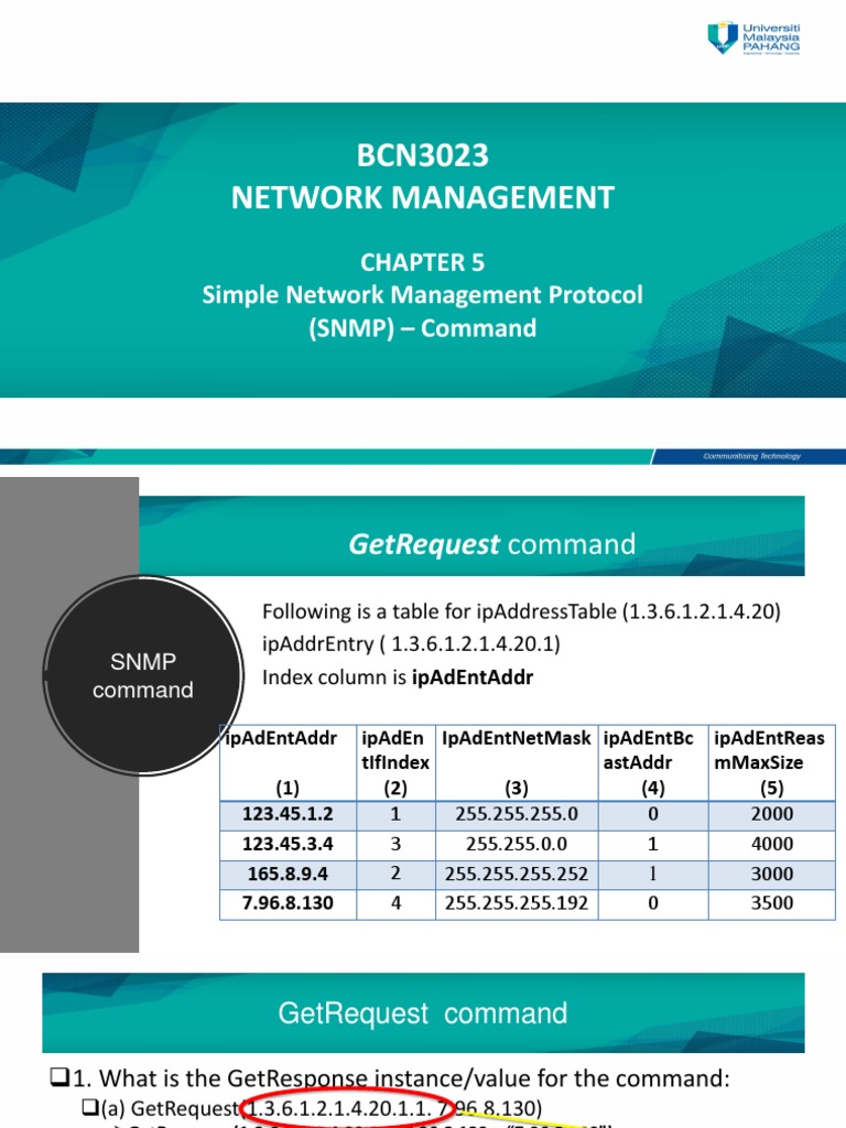 Chapter 5 SNMP Command | Descargar gratis PDF | Variable (Computer Science) | Computer Data
