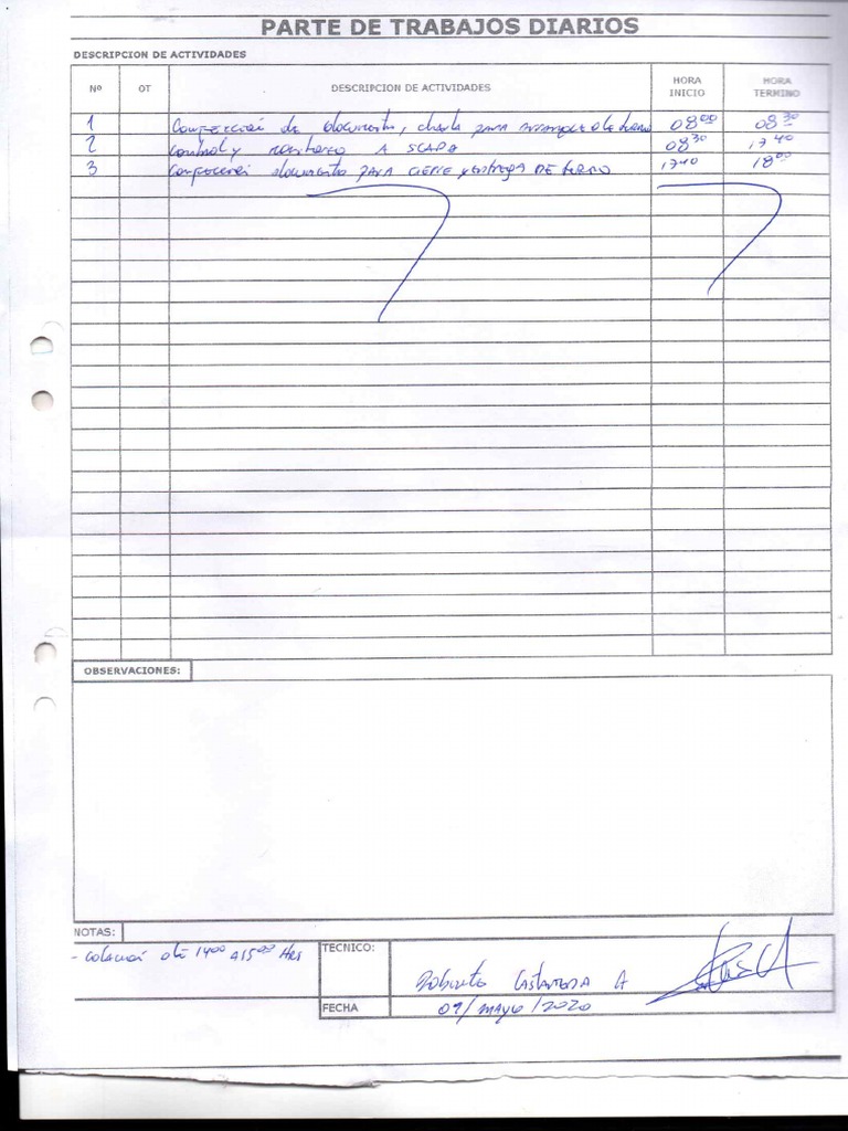 Partes Mes de Mayo Roberto Castañeda 20200624 - 12205319 | PDF