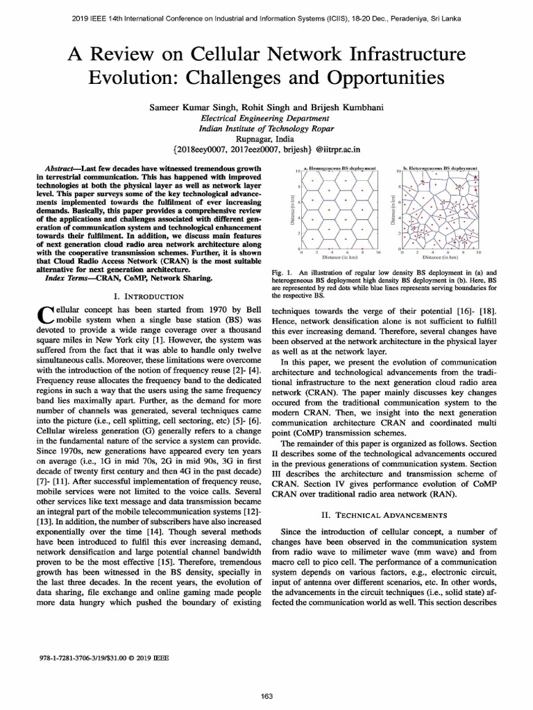 A Review On Cellular Network Infrastructure Evolution Challenges and ...