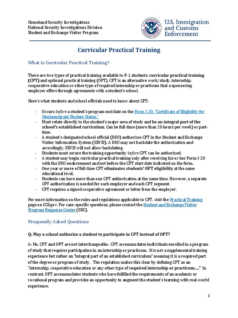 What Is Curricular Practical Training? | PDF | The United States