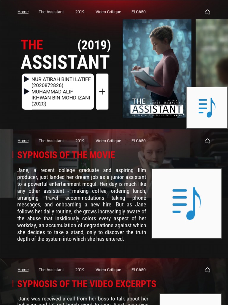 The Assistant Movie Critique | PDF | Psychological Concepts | Psychology