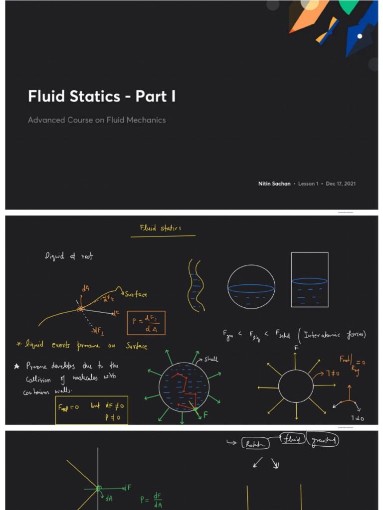 Fluid Mechanics Notes | PDF