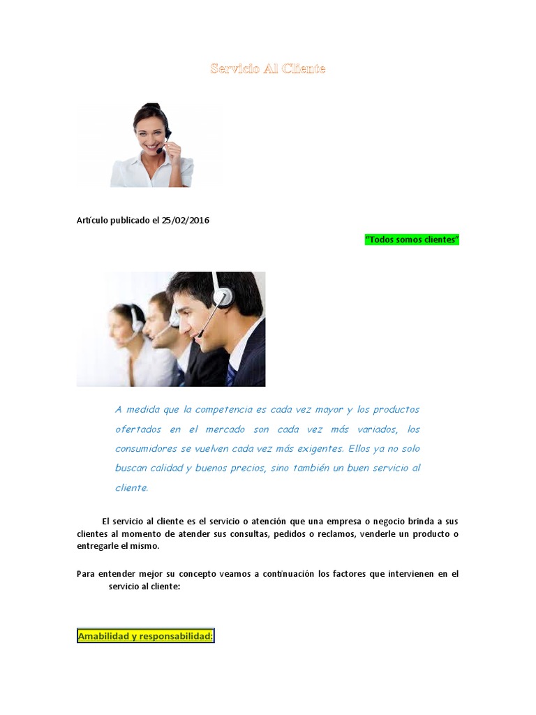 CAP05 - Servicio Al Cliente | PDF | Servicio al Cliente | Cliente