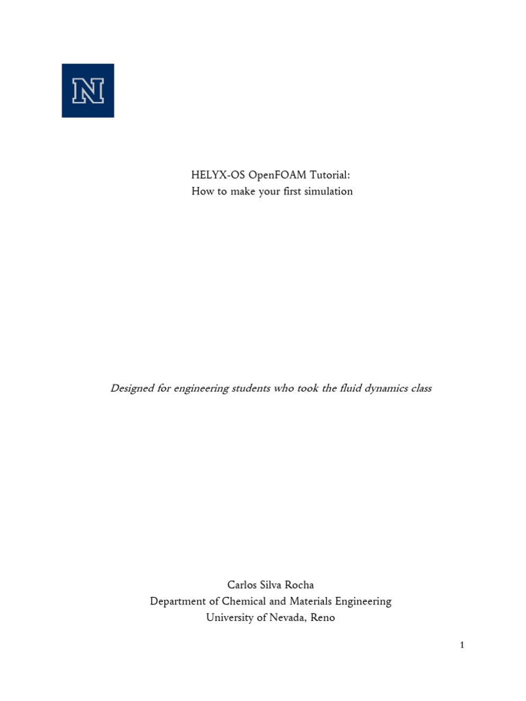 HELYX-OS OpenFoam Tutorial - Rev1 | PDF | Computational Fluid Dynamics | Partial Differential ...