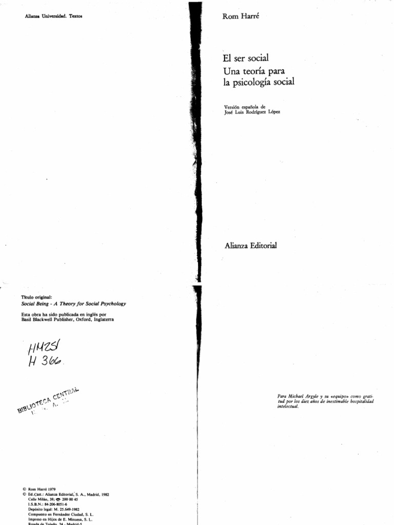 [Rom Harré (Versión Española de José Luis Rodr(BookZZ.org) | PDF ...