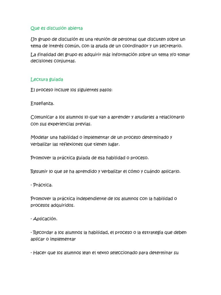 Que Es Discusión Abierta | PDF | Lluvia de ideas | Epistemología