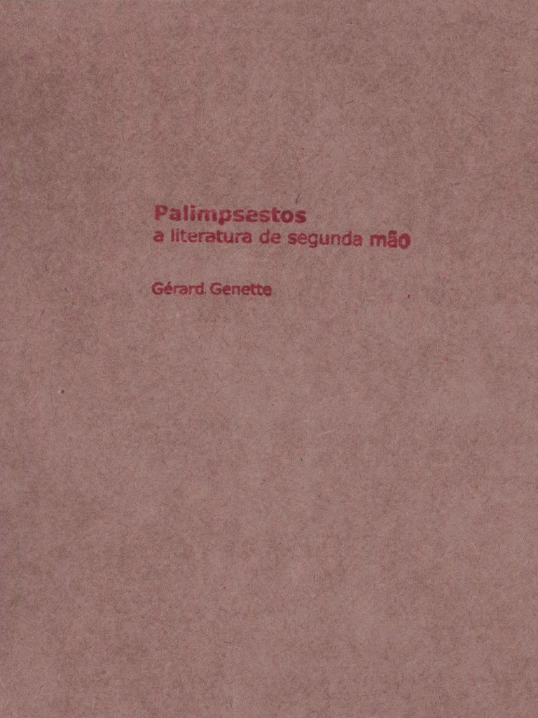 Palimpsestos - G. Genette - em Portugues | PDF | Aristóteles | Odisseia