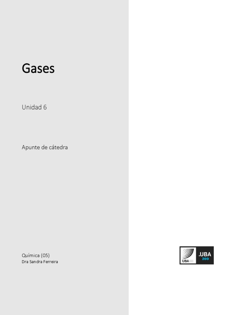 Gases Química Pdf Pdf Gases Temperatura