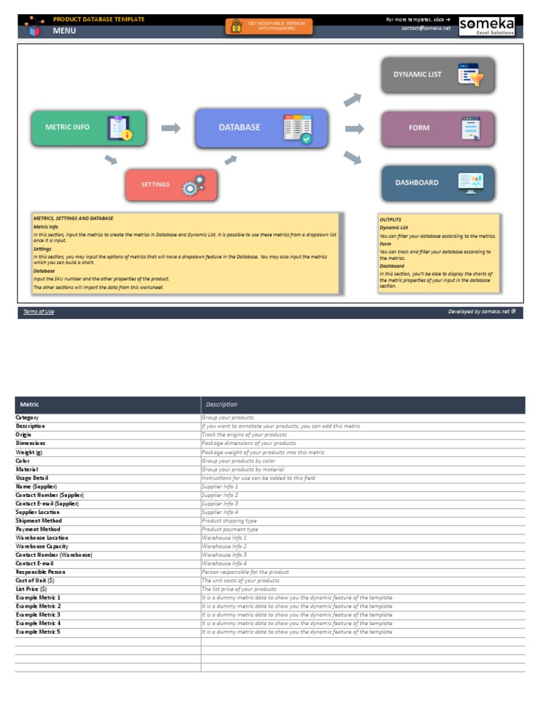 Product Database Template Someka V2F | PDF | License | Laptop
