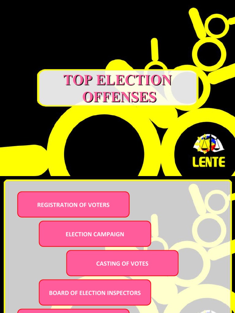 Top Election Offenses | PDF | Electoral Fraud | Elections
