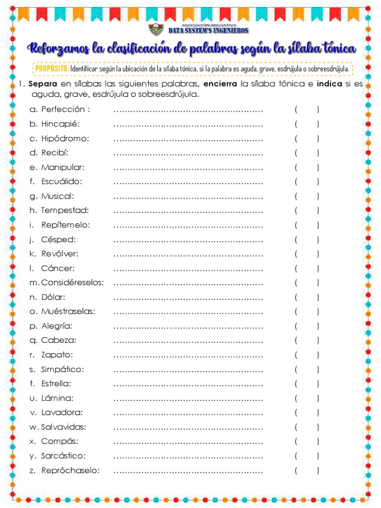 Ficha de Aplicación - Reforzamos La Clasificación Clasificación de Las ...