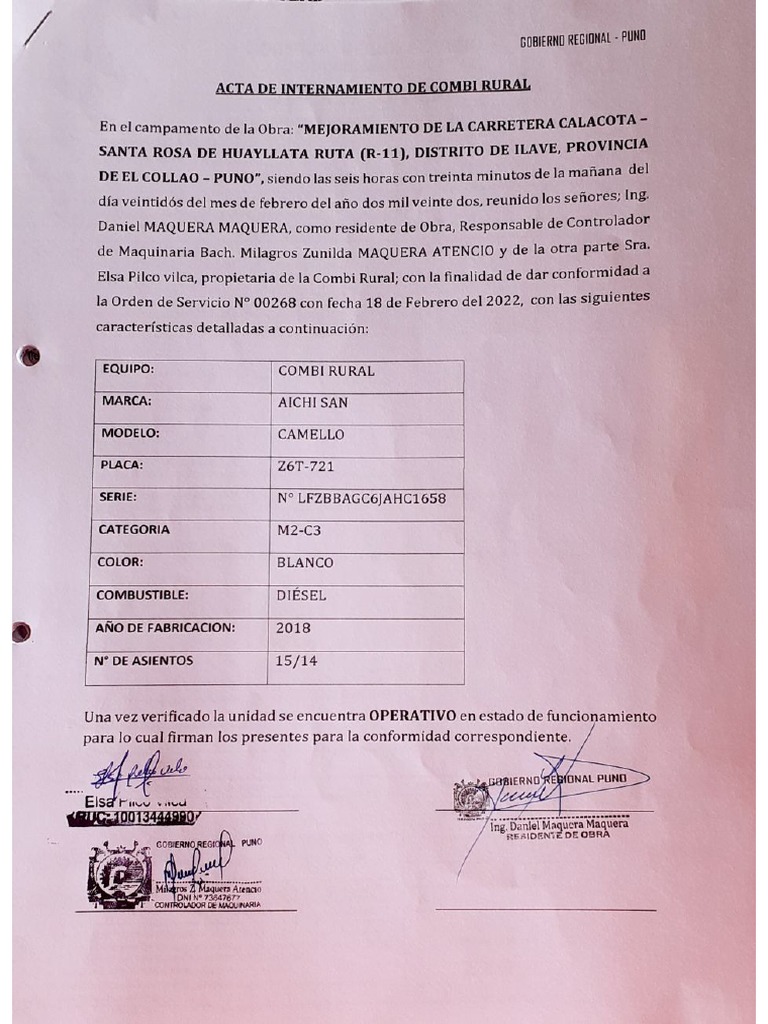 Actas de Internamiento 2022 | PDF