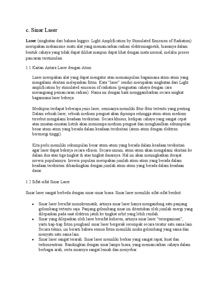 Sinar Laser | PDF