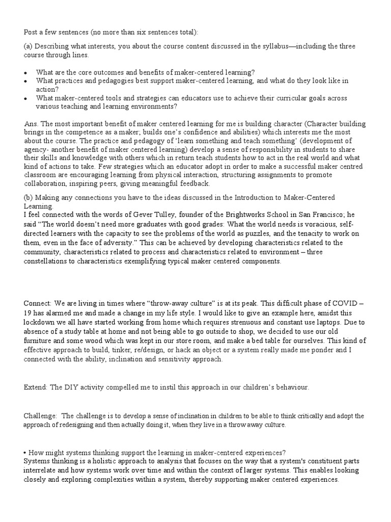 Maker Centered Learning | PDF | Learning | Psychology