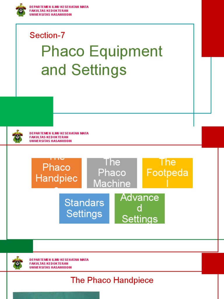 Chapter 7 - Phaco Equipment and Settings | PDF