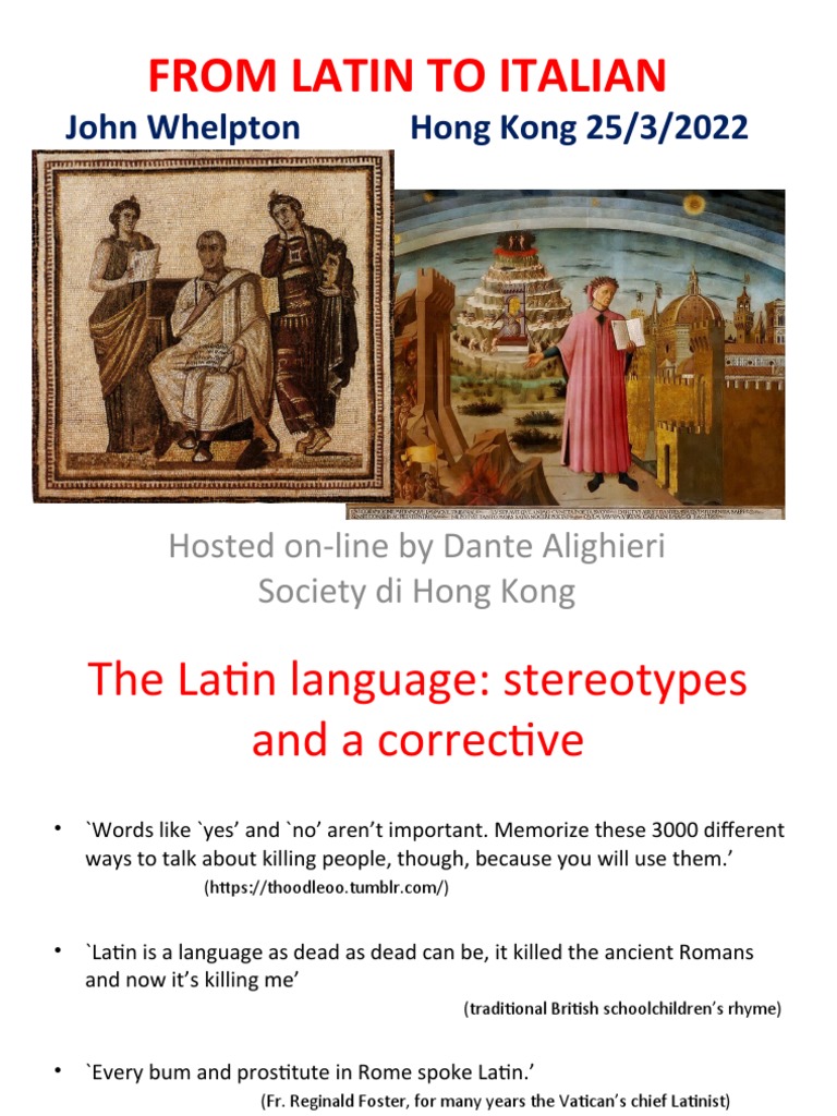 Evolution of Latin to Italian Language | PDF | Latin | English Language