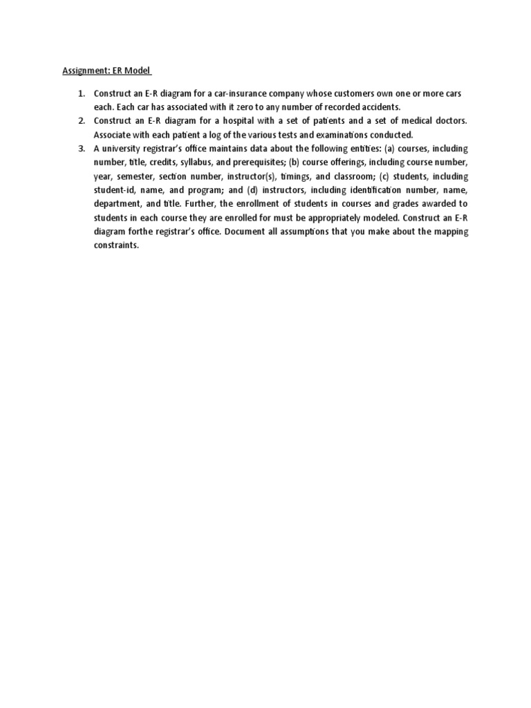 ER Assignment | PDF