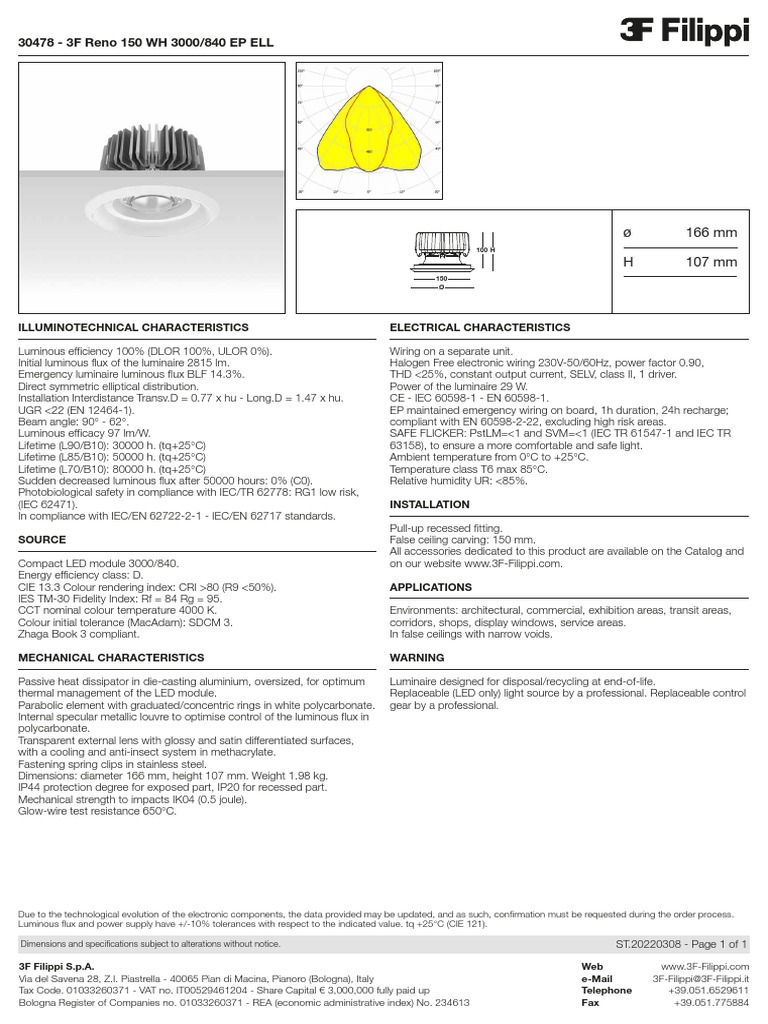 3F Reno 150 WH 3000-840 EP ELL - Datasheet - en | PDF | Building ...