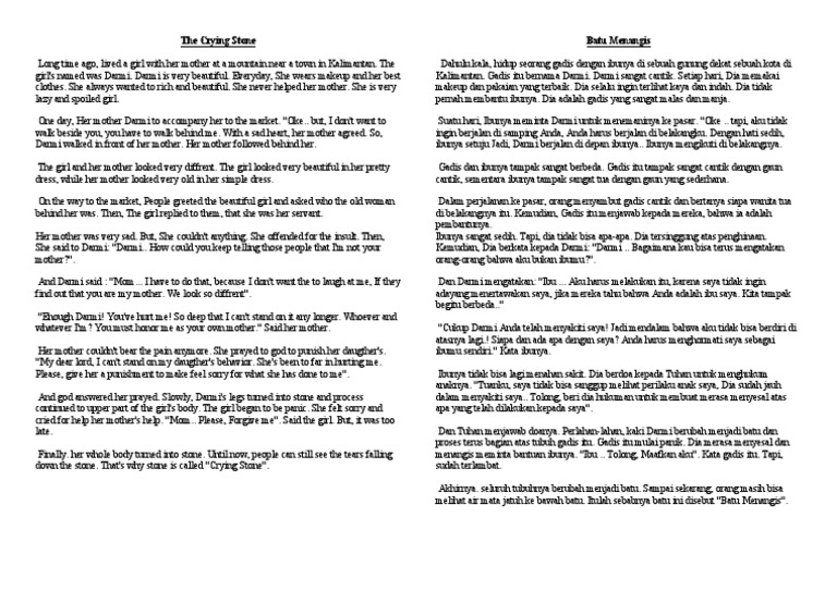 The Crying Stone Batu Menangis | PDF