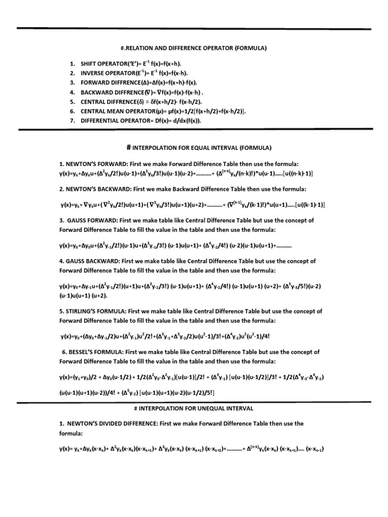 Unit 2 CBNST | PDF | Finite Difference | Algebra