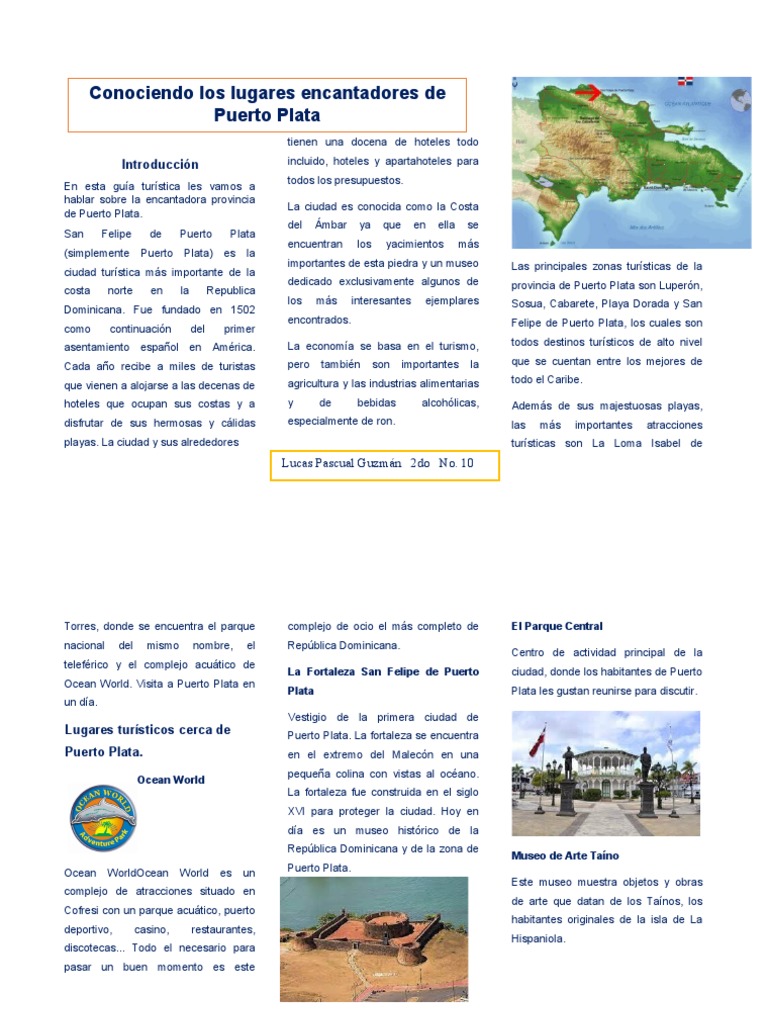 Guia Turistica de Puerto Plata Es Una Ciudad de La Republica Dominicana ...