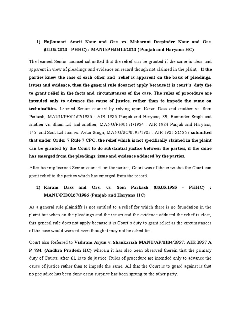 Relief Beyond Prayer | PDF | Pleading | Lawsuit