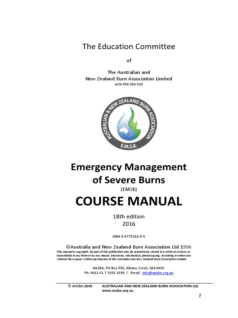 Course Manual: Emergency Management of Severe Burns | PDF | Capillary ...