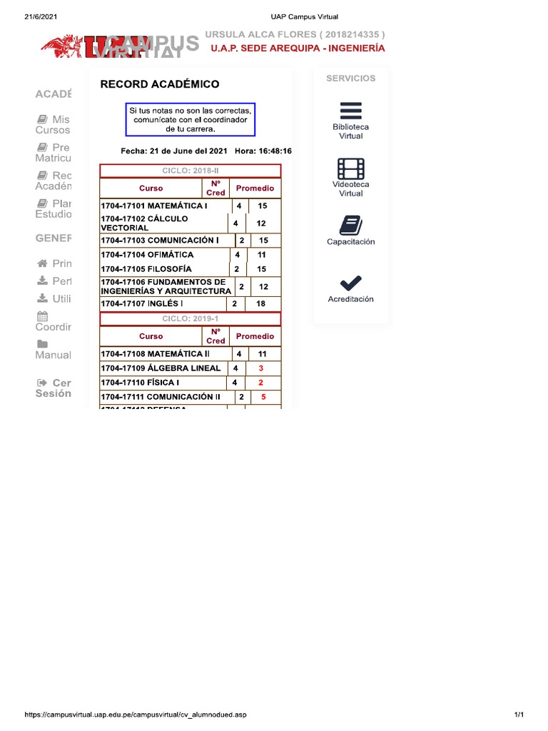 UAP Campus Virtual | PDF