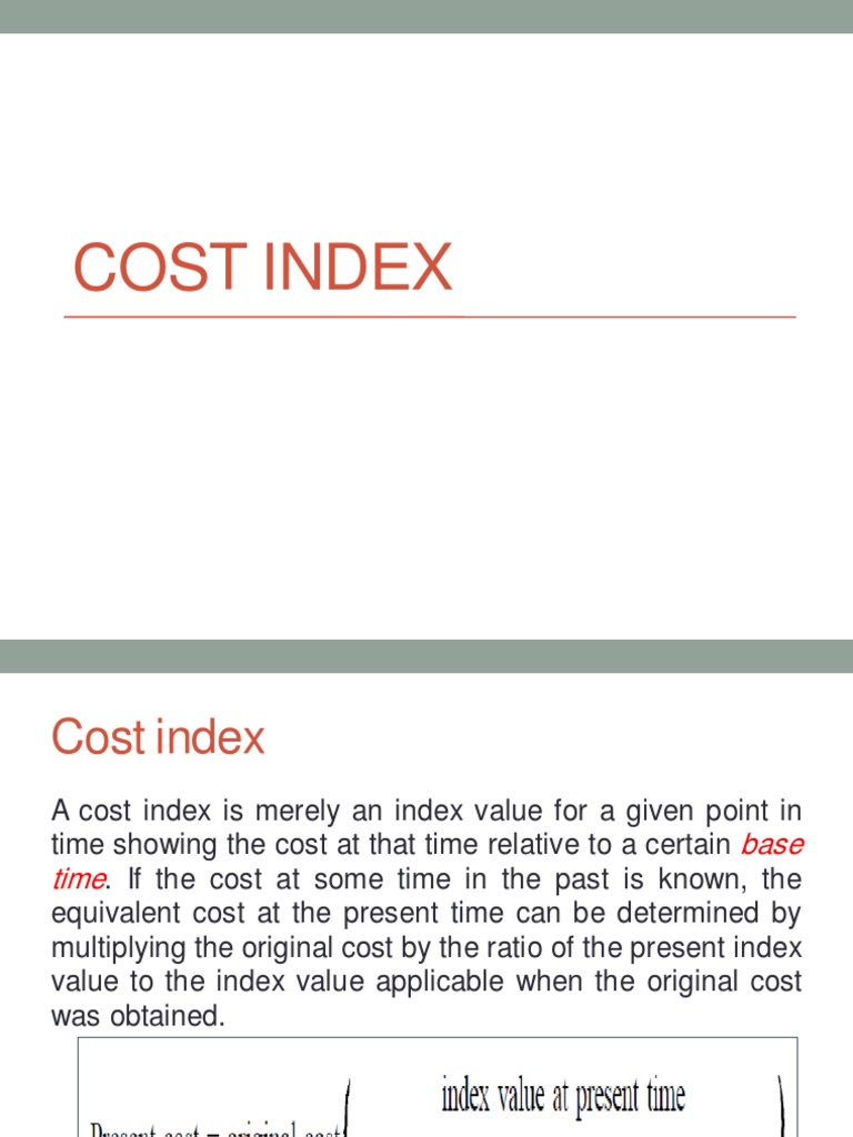 Cost Index | PDF | Business | Economies