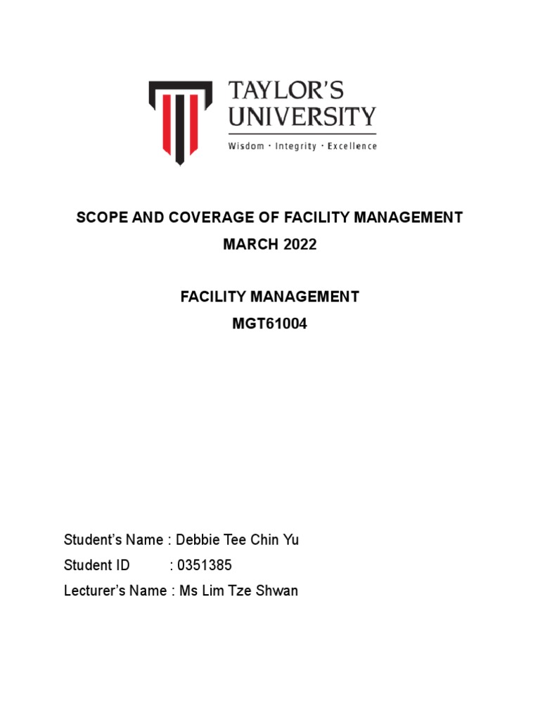 Facility Management Scope and Coverage | PDF | Economies | Business