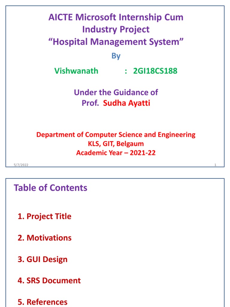 Hospital Management System Project Overview | PDF | Software ...