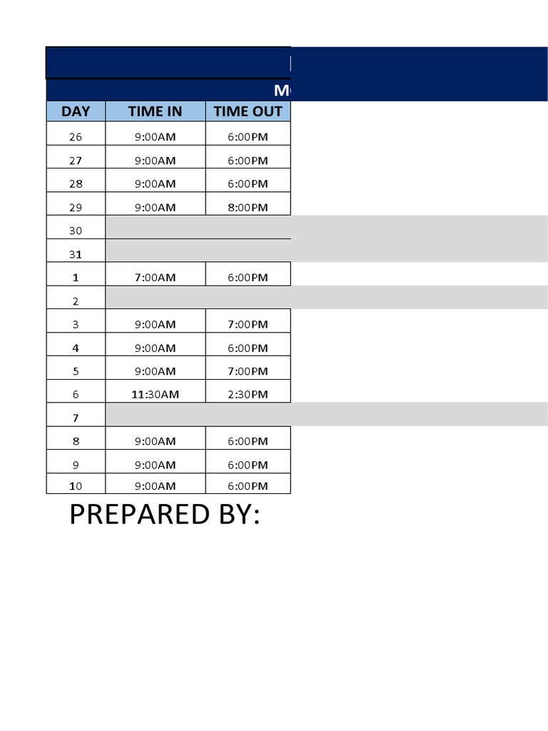 Direct DTR Template | PDF