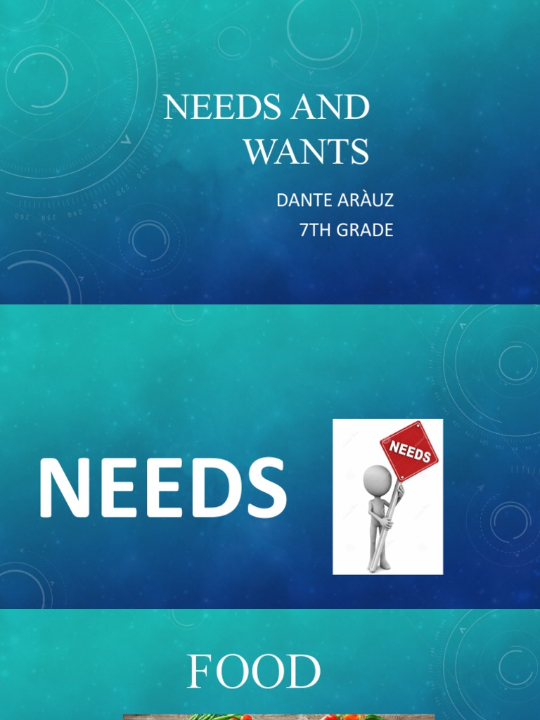 Understanding Needs vs. Wants for Kids | PDF