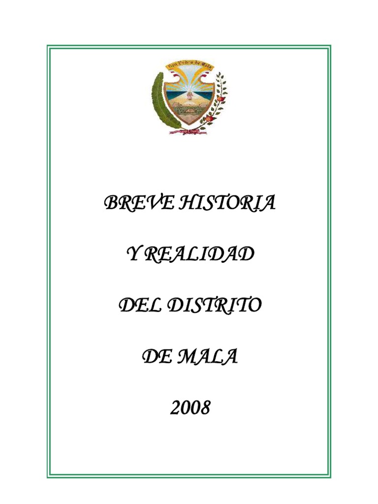Breve Historica y Realidad Del Distrito de Mala | PDF