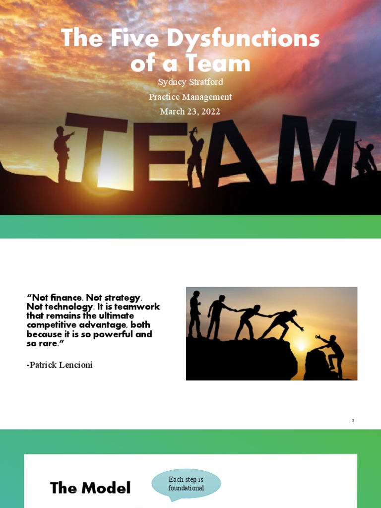 The Five Dysfunctions of A Team | PDF | Risk | Disciplines